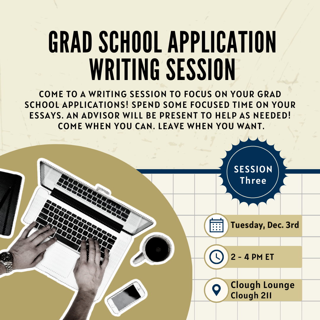 Grad School Application Writing Session | Graduate Education